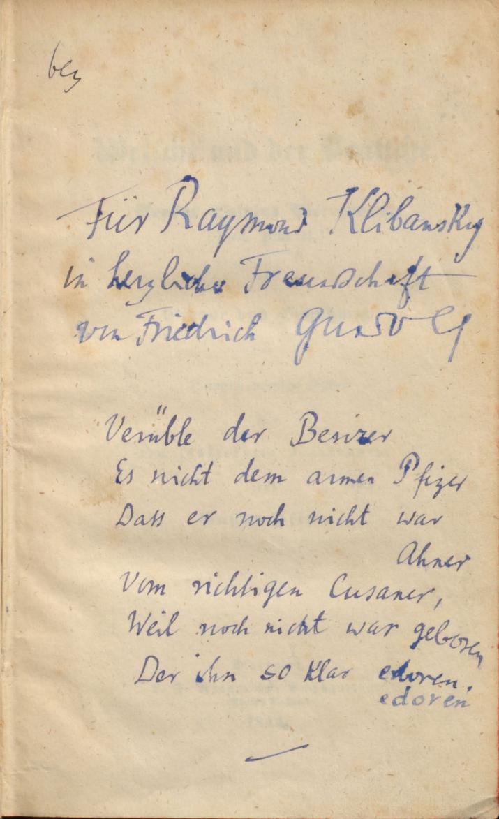 RKCollection-en – Raymond Klibansky